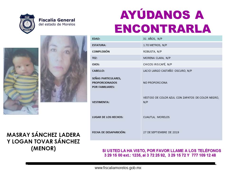 Masray Sánchez Ladera y Logar Tovar Sánchez (Menor) | Fiscalía General ...